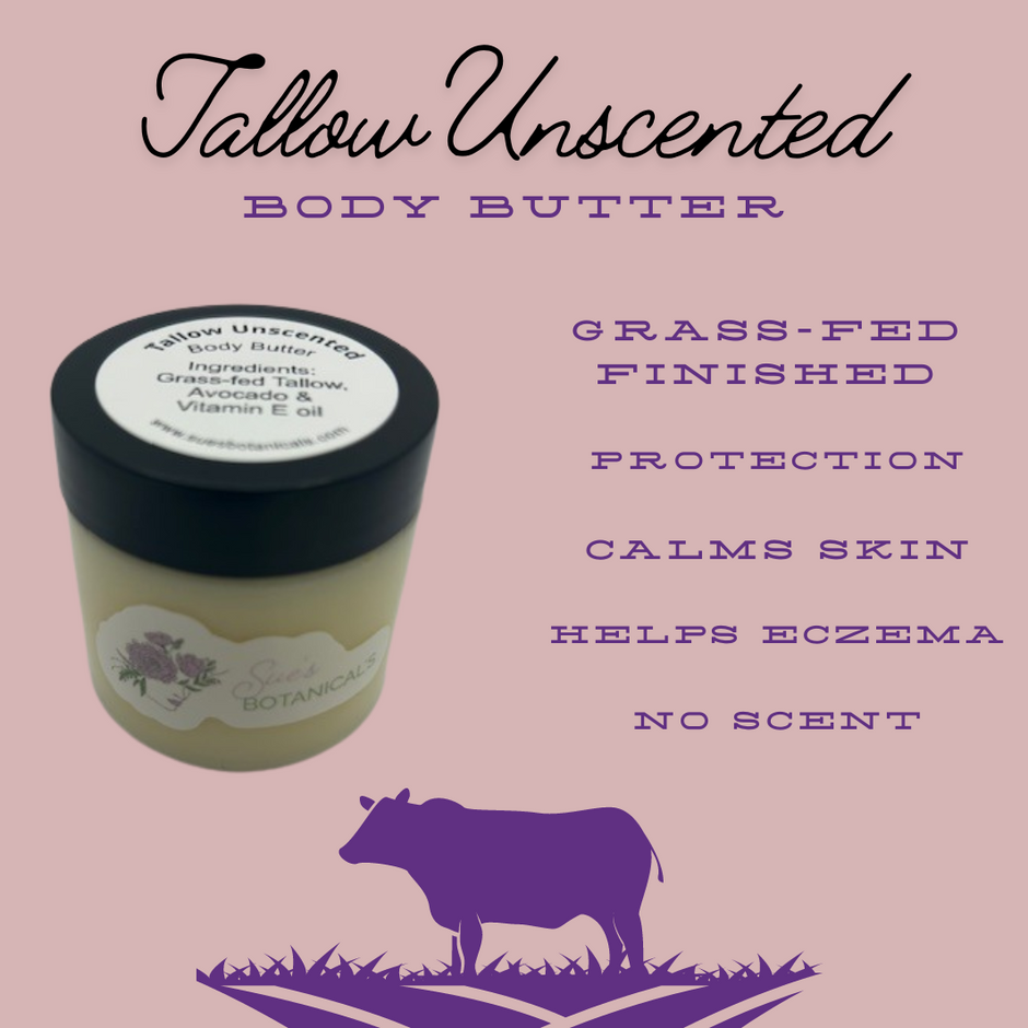 All Grass-fed & finished Beef Tallow Skin Care – SuesBotanicals
