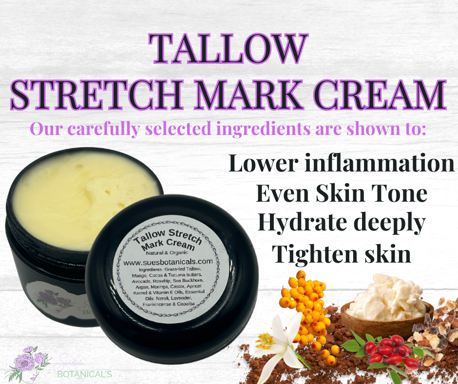 Tallow Stretch Mark Cream – SuesBotanicals